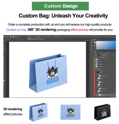Cina Christmas Gift Packaging Kraft Paper Bag with Flexiloop Handle and Custom Logo Design in vendita