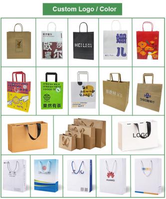 Cina Christmas Gift Packaging Kraft Paper Bag with Flexiloop Handle and Custom Logo Design in vendita