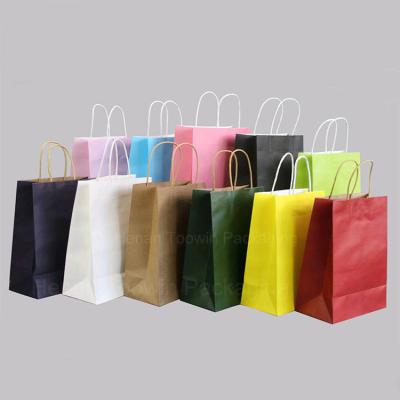 China Flexiloop Handle Big/Large Plain Kraft Gift Bag in Red/Rose/Green/Yellow/Purple/Blue zu verkaufen