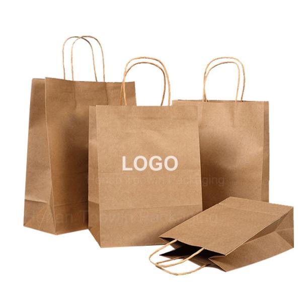 Pedido personalizado aceptado Bolsa de papel ecológica con servicio de impresión personalizado