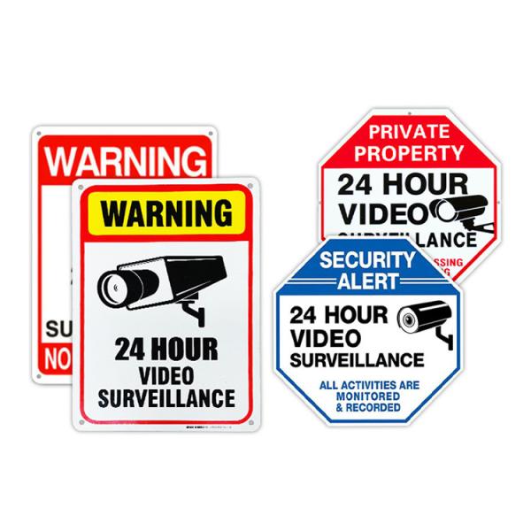 Outdoor Video Surveillance Security Signs with Pole 10