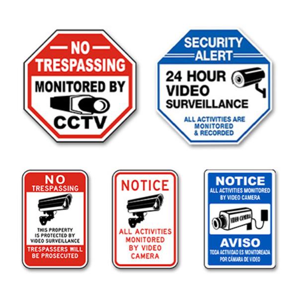 Outdoor Video Surveillance Security Signs with Pole 10