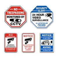 China Customized Rectangular Aluminum Yard Sign with Stake 25x25cm for Outdoor CCTV Security for sale
