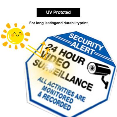 China Customized Toowin Protected By Home Security System Yard Sign Brown With Aluminum Pole for sale