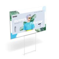 China Custom Reflective Black Yard Signs 10x20 Inch PP Material for Toowin Multi Function Blue for sale