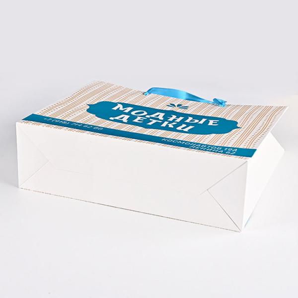 Impresión offset Toowin Bolsa de papel pequeña con cuerda de cinta blanca y tamaño personalizado