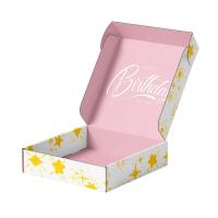 China Custom Corrugated Doughnut Box Flat Shipping Makeup Packaging Custom Size Color for sale