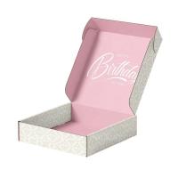 China Custom Corrugated Doughnut Box Flat Shipping Makeup Packaging Custom Size Color for sale