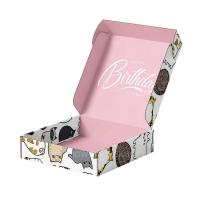 China Custom Corrugated Doughnut Box Flat Shipping Makeup Packaging Custom Size Color for sale