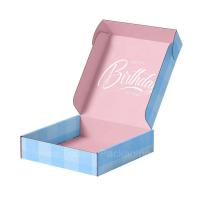 China Custom Corrugated Doughnut Box Flat Shipping Makeup Packaging Custom Size Color for sale