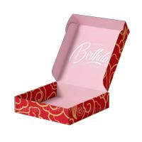 China Custom Corrugated Doughnut Box Flat Shipping Makeup Packaging Custom Size Color for sale