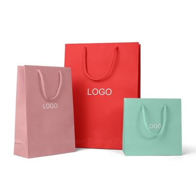 Cina Blue Large Luxury Shopping Paper Bag con taglia personalizzata e logo personalizzato in vendita