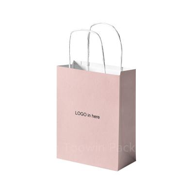 China Flexiloop Handle Kraft Paper Shopping Gift Bag met aangepaste kleur en Taobao Print Te koop