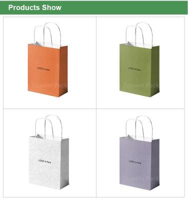 China Flexiloop Handle Kraft Paper Shopping Gift Bag met aangepaste kleur en Taobao Print Te koop