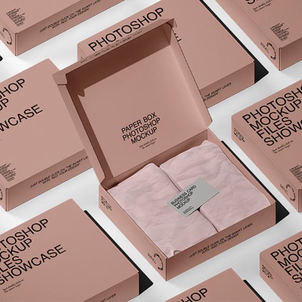 Confezione cartacea vuota viola su misura Scatola di carta regalo pieghevole per abbigliamento per bambini