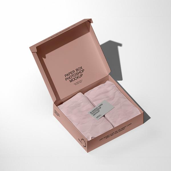 Confezione cartacea vuota viola su misura Scatola di carta regalo pieghevole per abbigliamento per bambini