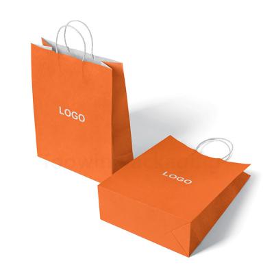 Cina Custom Printing Kraft Paper Bag With Your Own Logo For Shopping Clothing Gift Sale Confezioni per la vendita di abiti in vendita