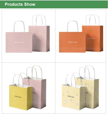 China Wettbewerbsfähiger Einzelhandel für Luxus-Brown-Papier-Shopping-Taschen zu verkaufen