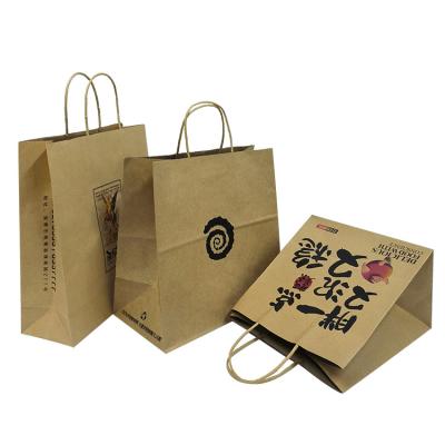 China Voedsel Snacks Verpakking Draagbare milieuvriendelijke kraftpapieren zakken met aangepaste maat Te koop