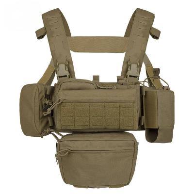 China Ultralicht 740g Tactisch vest - Modulair 500D Nylon Ladingschip met H-Harness & Laser-Cut MOLLE (Multicam/Black/Coyote) Te koop