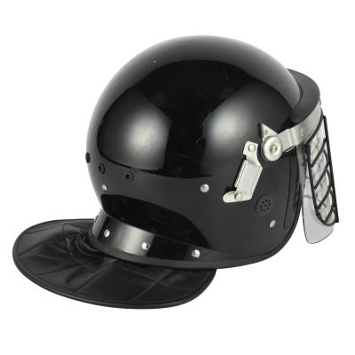 Cina Casco tattico nero anti-sommossa Casco anti-sommossa con visore a maglia di metallo ABS PC Shell in vendita