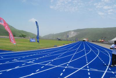 Cina Materiale corrente della superficie della pista di atletica, pavimentazione corrente dell'interno sintetica della pista in vendita