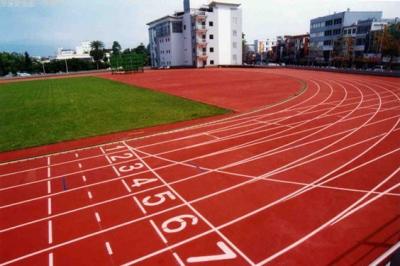 China 400 Meters Layout Tartan Athletics Track , Anti Slip Tartan Track Material  for sale