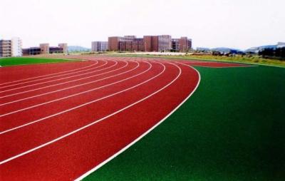 Cina Pista corrente sintetica all'aperto dell'unità di elaborazione, pista di corsa variopinta di atletica dello stadio  in vendita