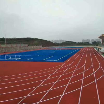 China 400 Meters Synthetic Outdoor Flooring , Spray Coat Anti Static Flooring for sale
