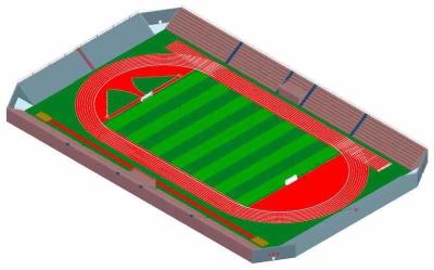 Cina Bagnato versi gli sport dell'interno del poliuretano che pavimentano la pista pareggiante in vendita