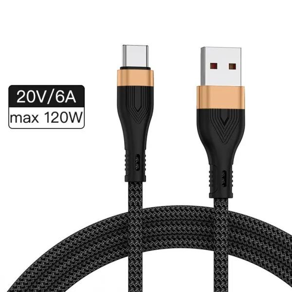 Quality 66W USB-C Cable for Android Max 120W Fast Charging Type-C Data Cable USB4 for sale
