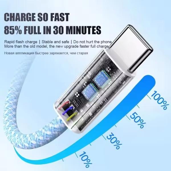 Quality 3A Fast Charging Type-C to Type-C Cable For iPhone15 Charger 60W USB-C Charging for sale