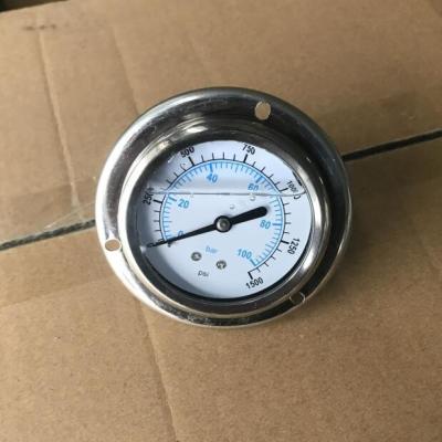 China SUS Manometer Diaphragm Seal 60Kpa Water Filled Pressure Gauge For Ro Water Treatment for sale