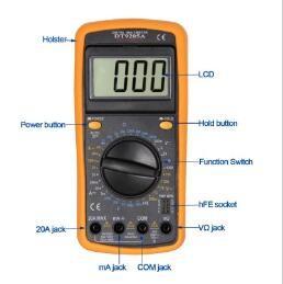 Cina Tester portatile regolabile del multimetro di angolo 750V Digital in vendita
