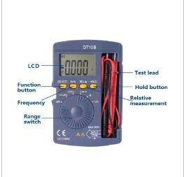 China 40u 3999 Counts Portable Digital Multimeter , Pocket Digital Multimeter for sale