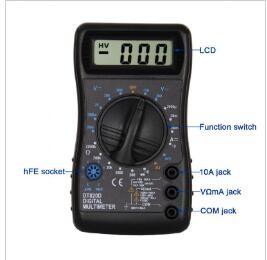 China Small Multimeter With Grasp Shape Dt820d digital multimeter for sale