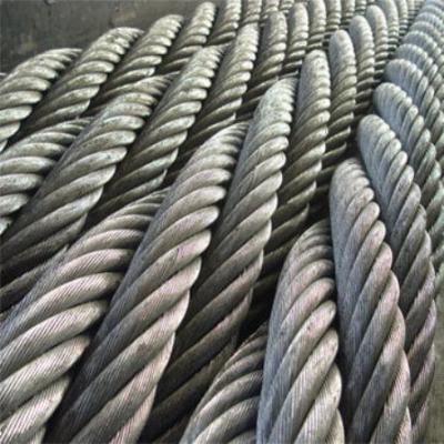 China API standard round strand galvanized steel wire rope 6*12+7FC 6*24+7FC for sale