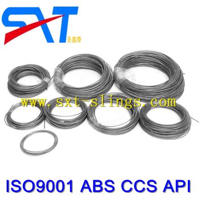 China galvanized/ungalvanized steel wire with PVC 6*19+IWR for sale