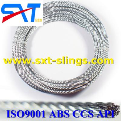 China ungalvanized steel wire rope slings exporter 8*19S+IWR for sale