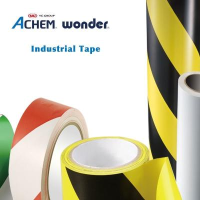 Cina Direct Supply PVC Barrier Self-Adhesive Floor Marking Tape for Pavement Safety 0.115mm*1260mm*30M and Printable Grain in vendita