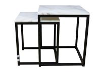 China Knock Down 10KG H45CM Black Nesting Tables for sale