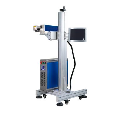 China Fast Speed Non Metal Materials CO2 Fly Laser Marking Machine for sale