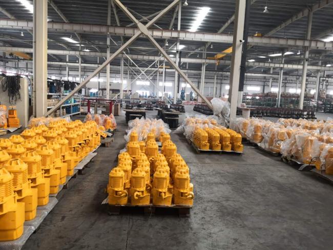 Close-up view of chain hoist mechanism