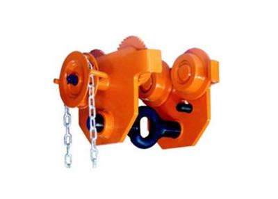 China Anti-collision Geared Trolley 0.5 ton - 5 ton I-beam 50 mm - 220 mm for sale