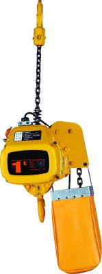 China Colore capovolto di giallo di serie del mini paranco a catena per lo stabilimento chimico for sale