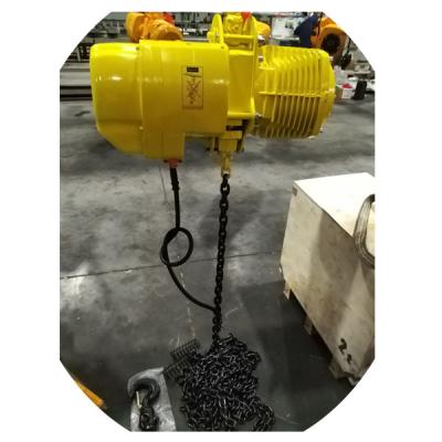 China Un paranco a catena elettrico giallo limone da 2 tonnellate, CE elettrico a catena della gru & iso for sale