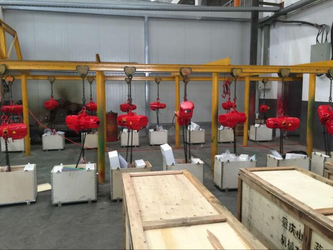 Manufacturing facility producing chain hoists