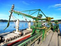 China Red Sturdy Screw Ship Unloader Automatically Unloaded High Efficiency for sale