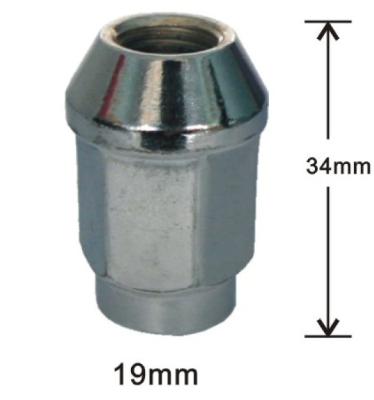 China Car Alloy Wheel Nut 34mm * 19mm for sale