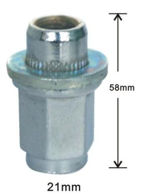 China Car Alloy Wheel Nut 58mm * 21mm for sale
